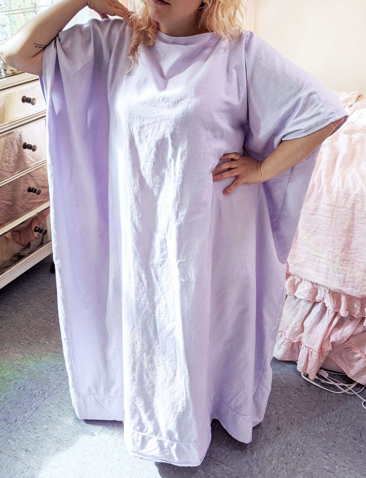 DIY Loungewear Tutorial: How to Make a Caftan From a Bedsheet